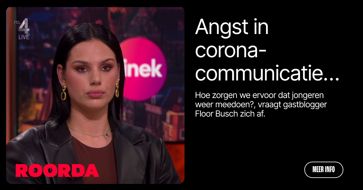 Angst in corona-communicatie voor jongeren: go or no go? | Roorda Reclamebureau Amsterdam