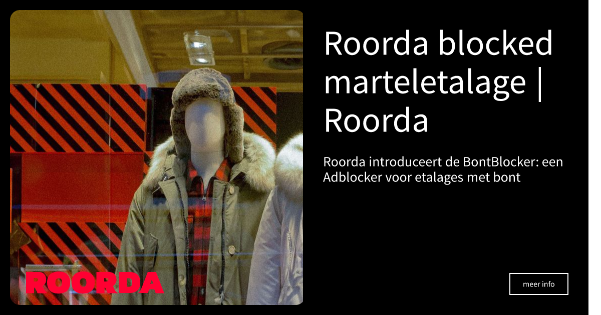 Roorda blocked marteletalage | Roorda Reclamebureau Amsterdam