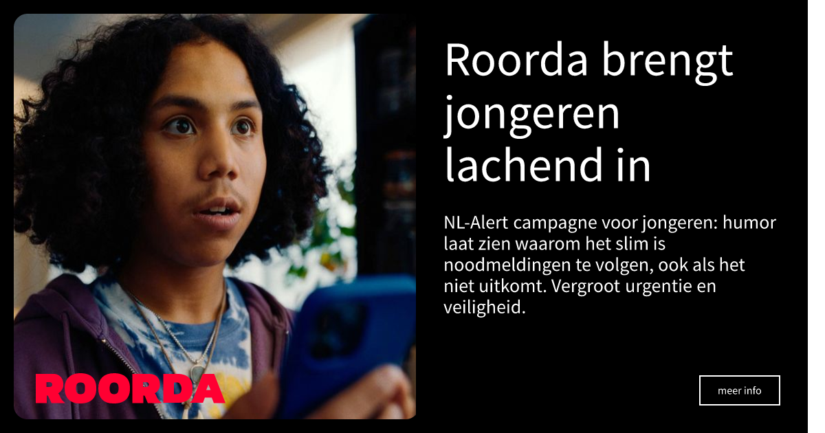 Roorda brengt jongeren lachend in veiligheid | Roorda Reclamebureau ...