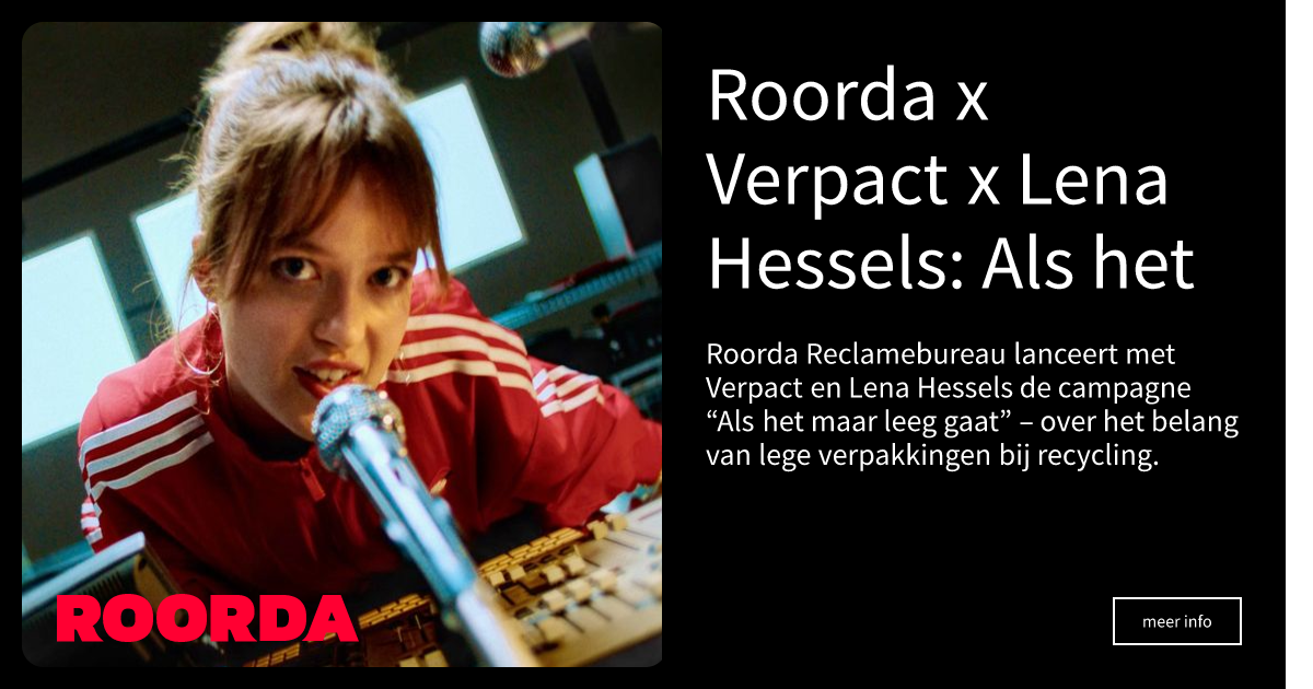 Roorda x Verpact x Lena Hessels: Als het maar leeg gaat | Roorda ...
