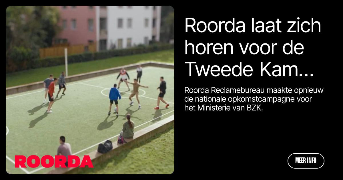Roorda laat zich horen voor de Tweede Kamer | Roorda Reclamebureau ...