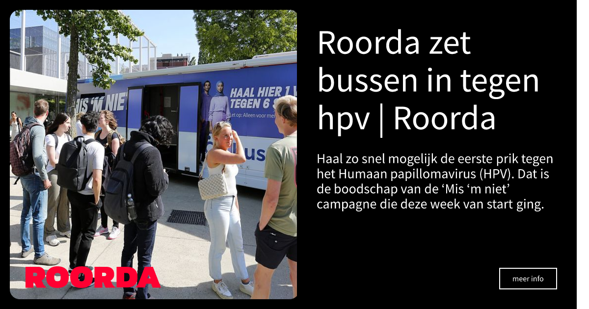 Roorda zet bussen in tegen hpv | Roorda Reclamebureau Amsterdam
